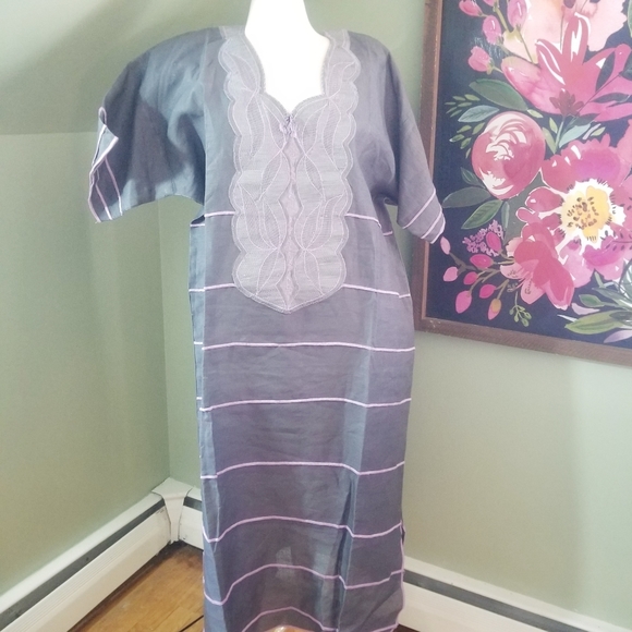 African print | Kaftans | African Print Gray Kaftan Dress | Poshmark